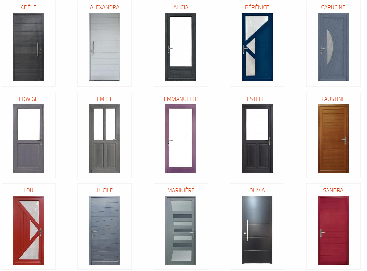 Modèle porte bois contemporaine - SCR Rénovation